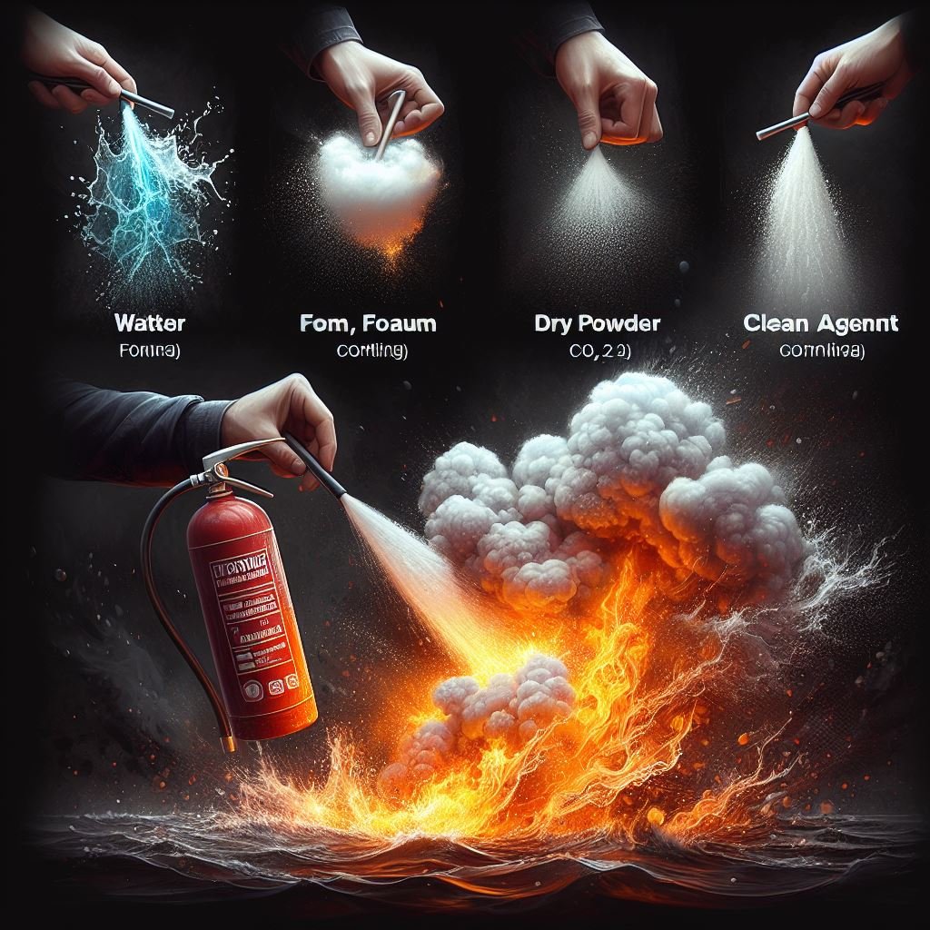Killimg Fire with Fire Extinguishing Agents - Types